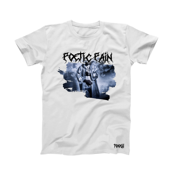 POETIC PAIN ALBUM ART WHITE T-SHIRT - Toosii Official Store